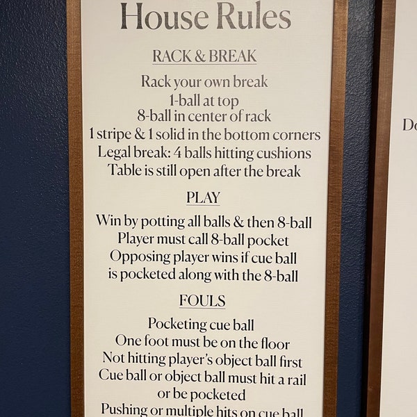 Pool Rules - Etsy
