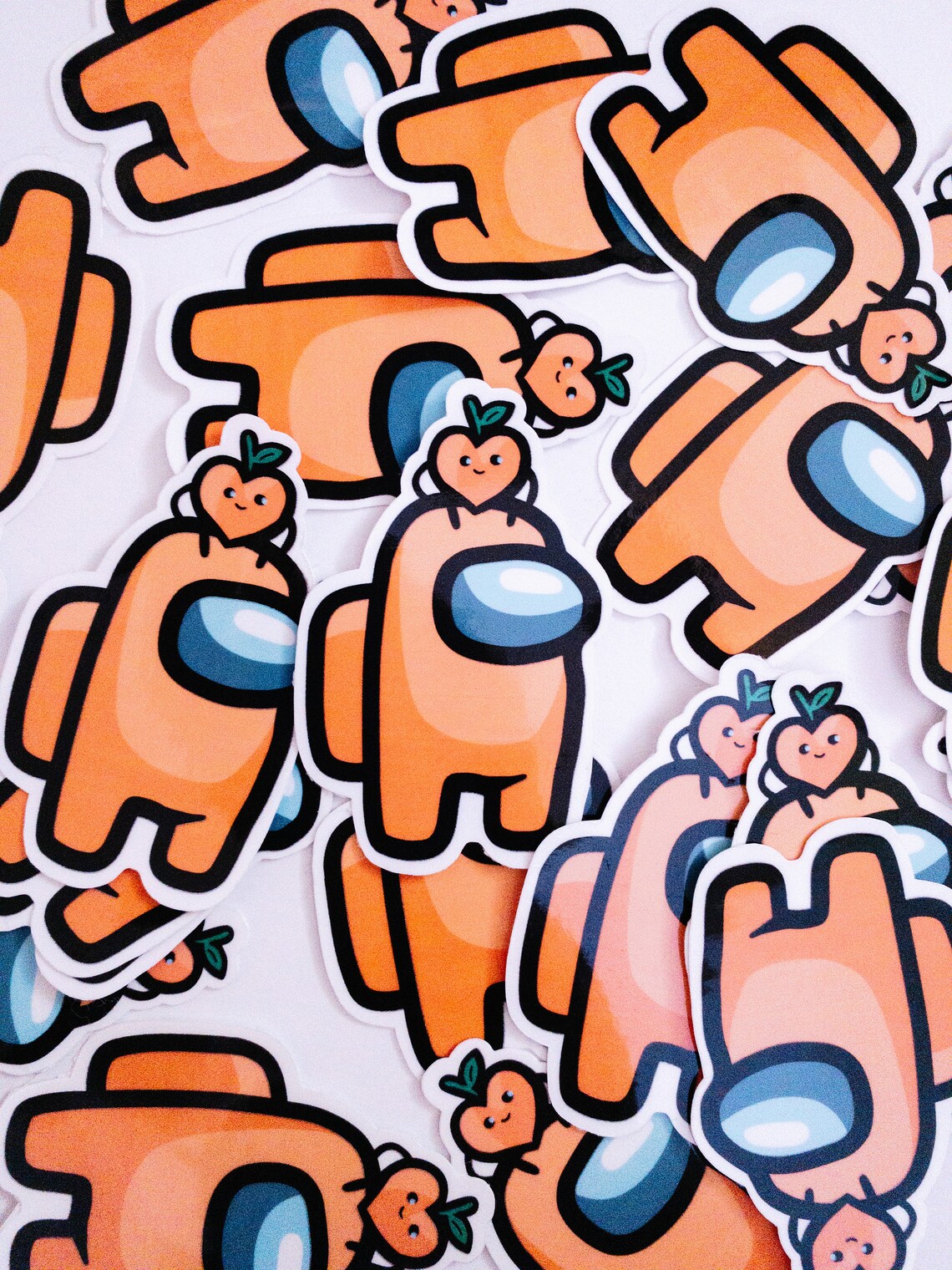 Among Us Peach Sticker For Hydroflask Laptop Water Bottle Etsy