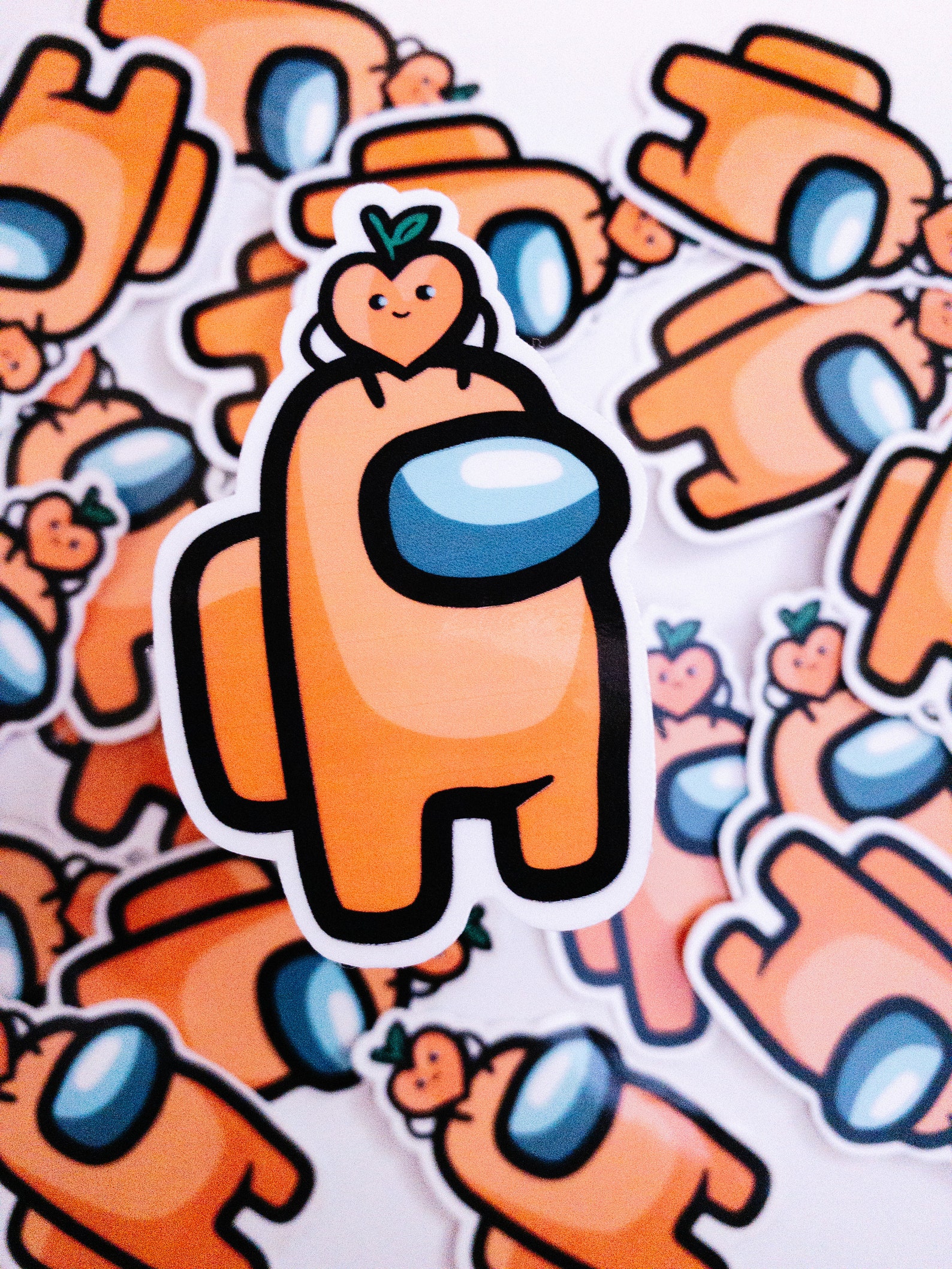Among Us Peach Sticker For Hydroflask Laptop Water Bottle Etsy
