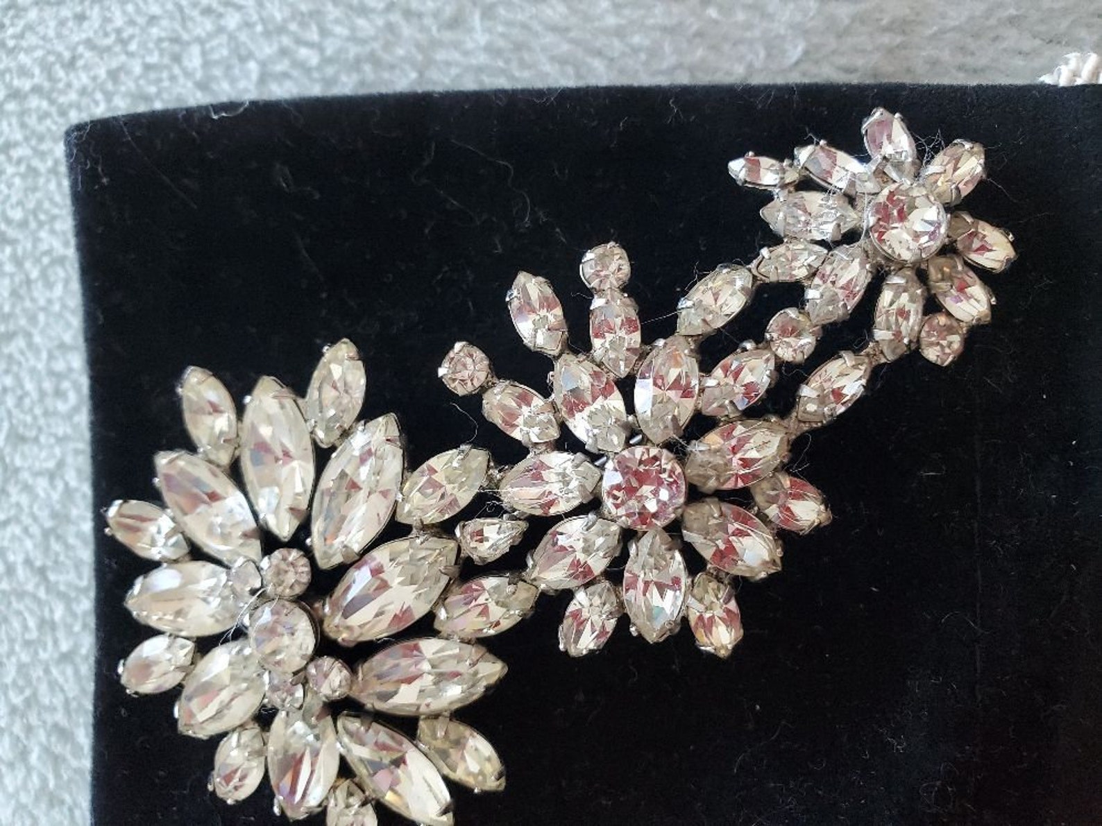 Weiss Starburst Brooch, Pin, Huge at 4 Inches, Rhinestones, Vintage ...