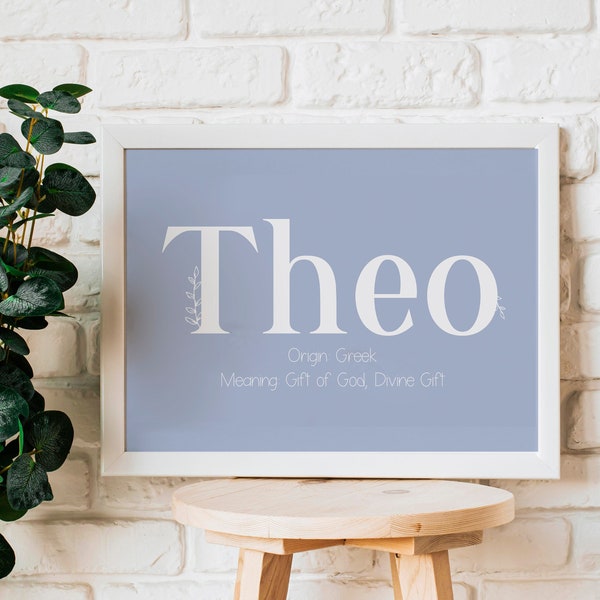 Name Origin Print - Etsy