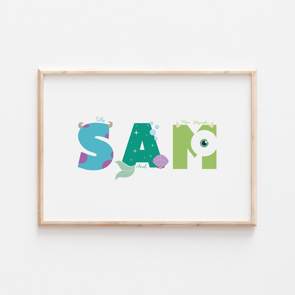 Pixar Alphabet Print - Etsy