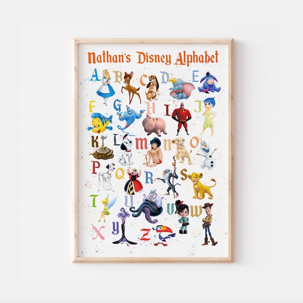 Pixar Alphabet Print - Etsy