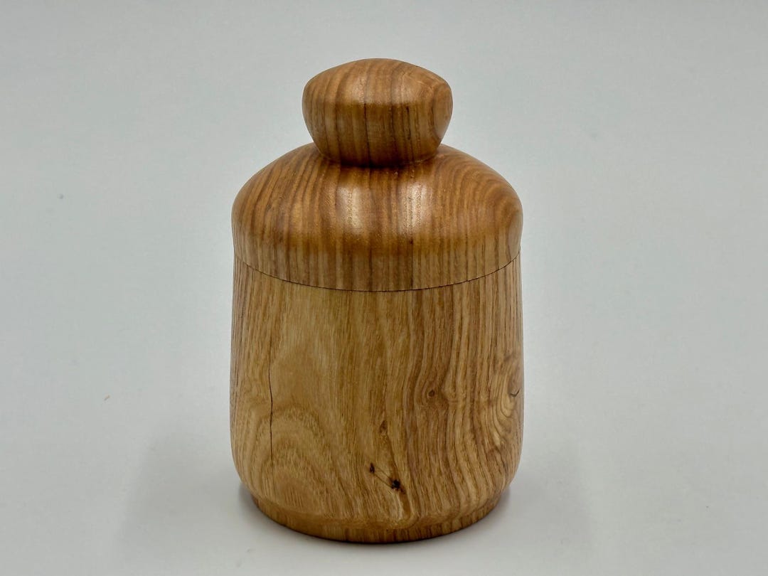 Wood Lidded Salt Cellar Crafted From Minnesota Elm - Etsy