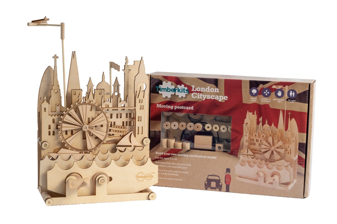 Timberkits Self Assembly CITYSCAPE London. Wooden Moving Model Assembly ...