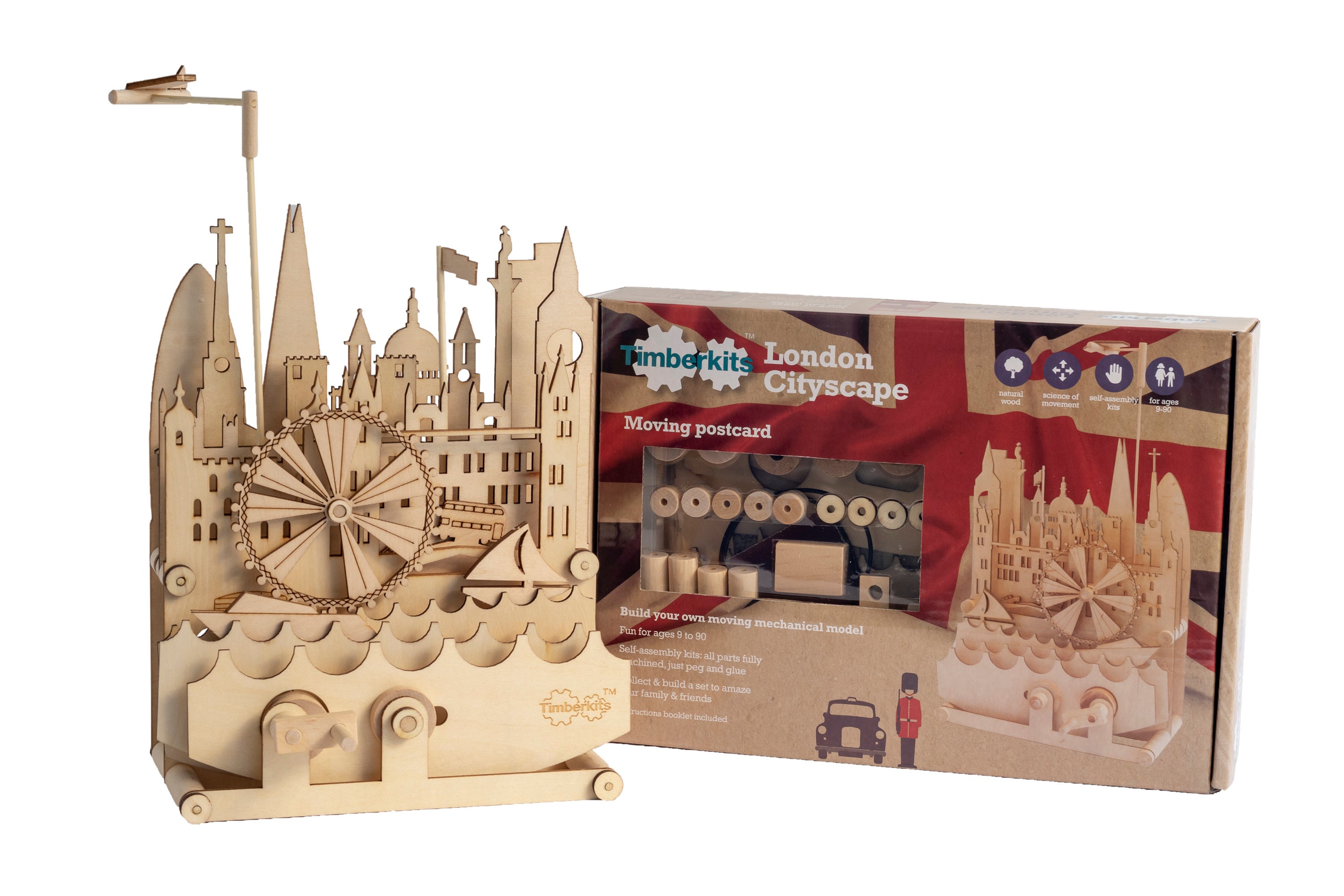 Timberkits Self Assembly CITYSCAPE London. Wooden Moving Model Assembly ...