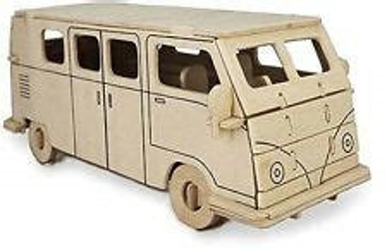 CAMPER VAN Woodcraft Construction Kit 3D Wooden Model Puzzle - Etsy UK