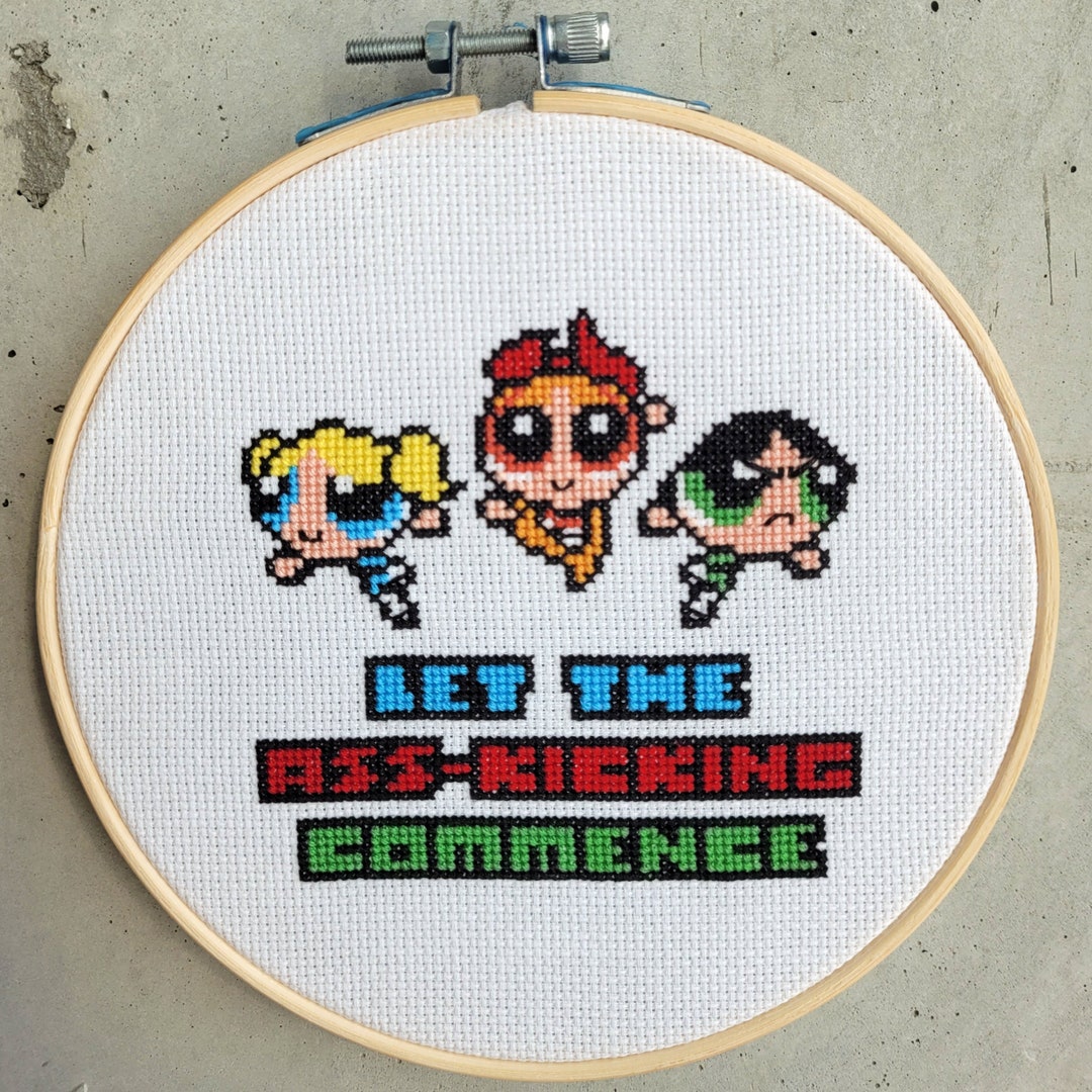 Powerpuff Girls Cross Stitch Pattern, Instant PDF Download, Full Color ...