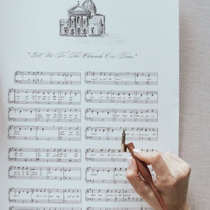 Calligraphy Sheet Music Custom Handwritten Sheet Music First Dance ...
