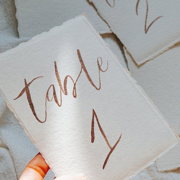 Table Number Cards - Etsy