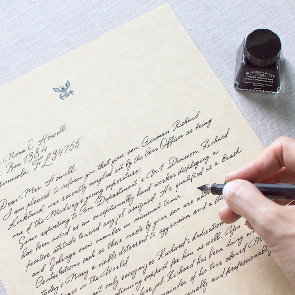 Handwritten Letter Calligraphy Letter Writing Service Wedding Love ...