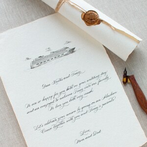 Custom Calligraphy Scroll With Wax Seal Handwritten Love Letter ...
