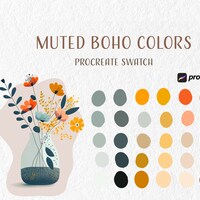 Procreate Color Palette Earthy Boho Color Scheme Branding Design ...
