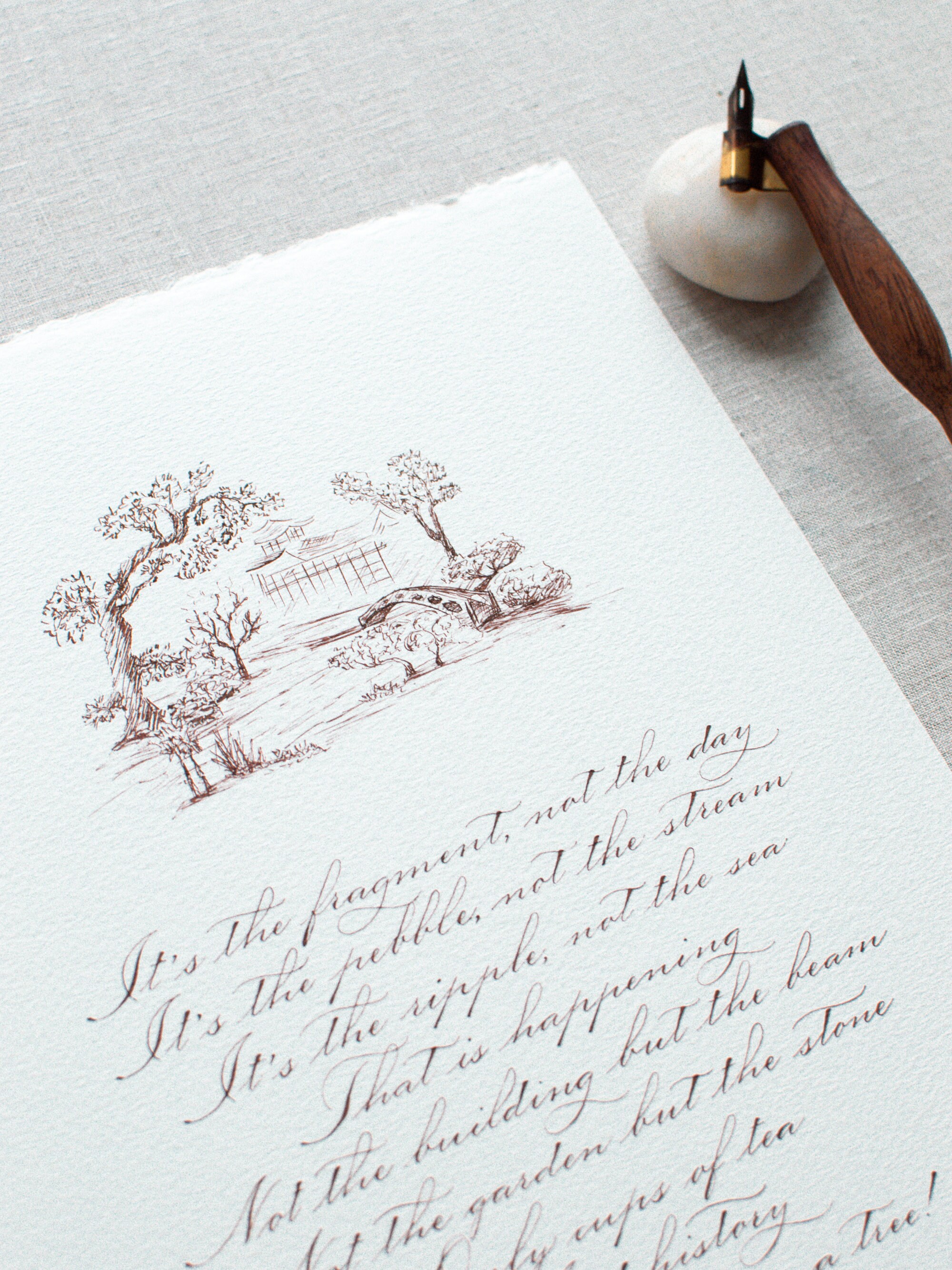 Custom Calligraphy Copperplate Service Handwritten Wedding Vow Letter ...