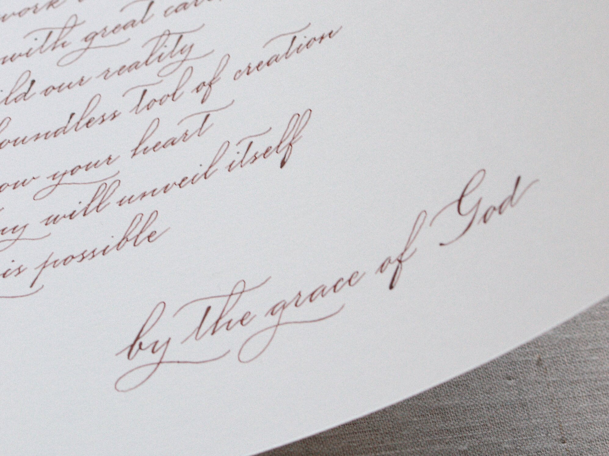 Custom Calligraphy Service Family Mission Statement Family Value Board ...