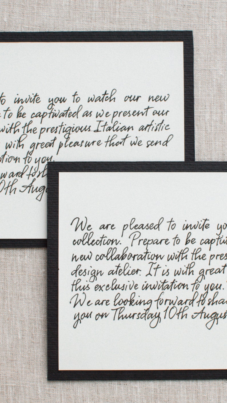 Handwritten Invitation Custom Handwritten Style Note Card - Etsy