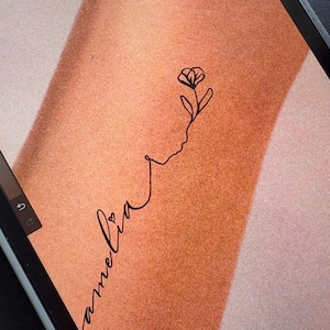 Custom Script Tattoo Design Calligraphy Script Forearm Name Tattoo ...