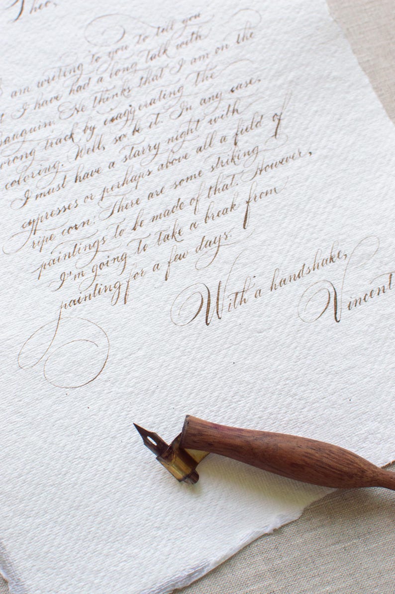 Handwritten Letter Writing Service Custom Calligraphy Service Wedding ...