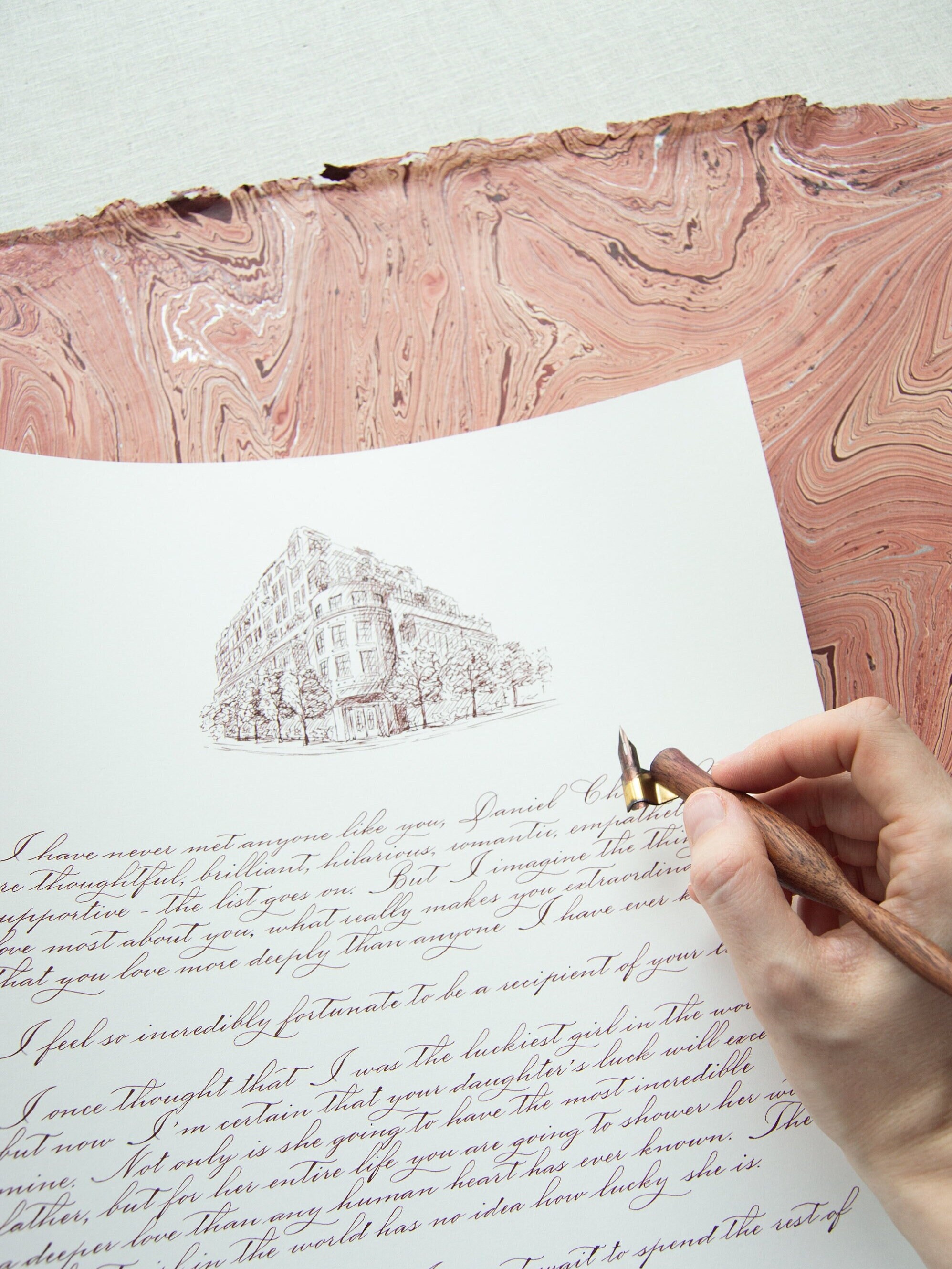 Handwritten Calligraphy Service Custom Calligraphy Wedding Vow - Etsy