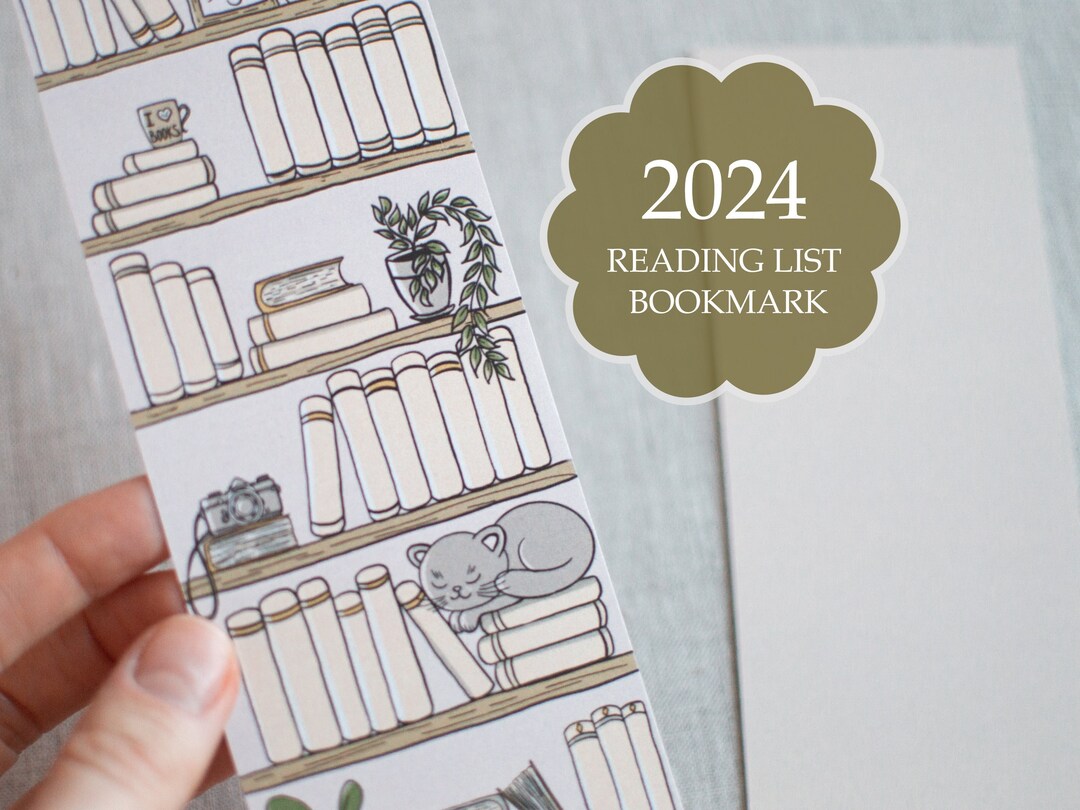 2024 Reading List Bookmark Book Tracker Bookmark Reading List Bookmark ...