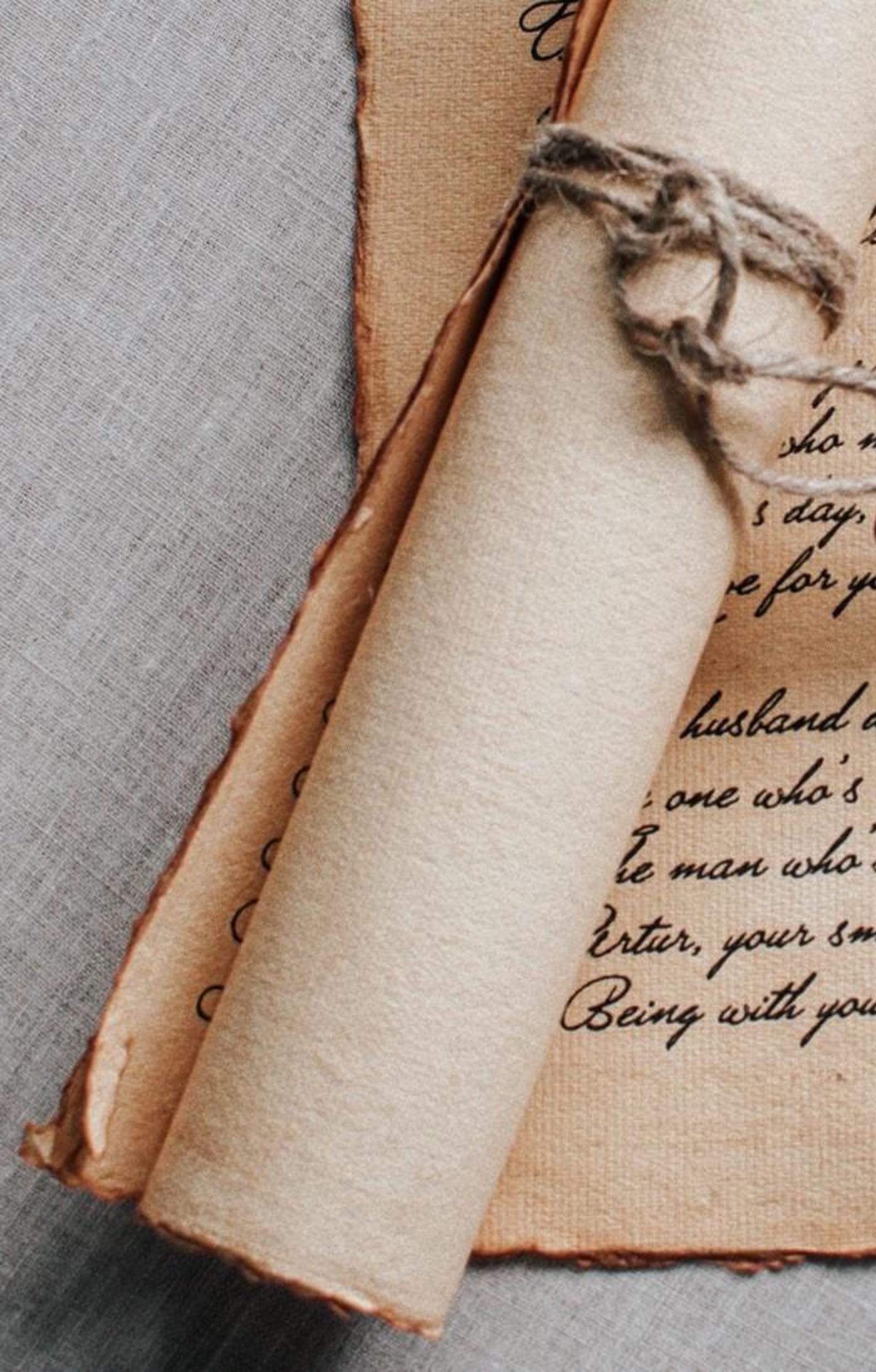 Handwritten Vintage Scroll Letter Handmade Wax Seal Letter Wedding Vows ...