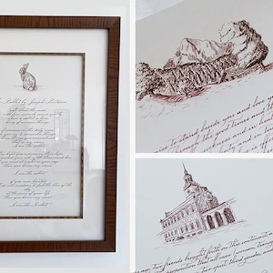 Custom Calligraphy Service Handwritten Wedding Vow Letter Drawing From ...