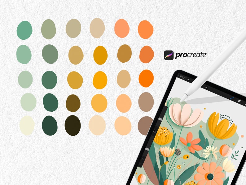 Procreate Color Palette Summer Season Color Scheme Branding Design ...