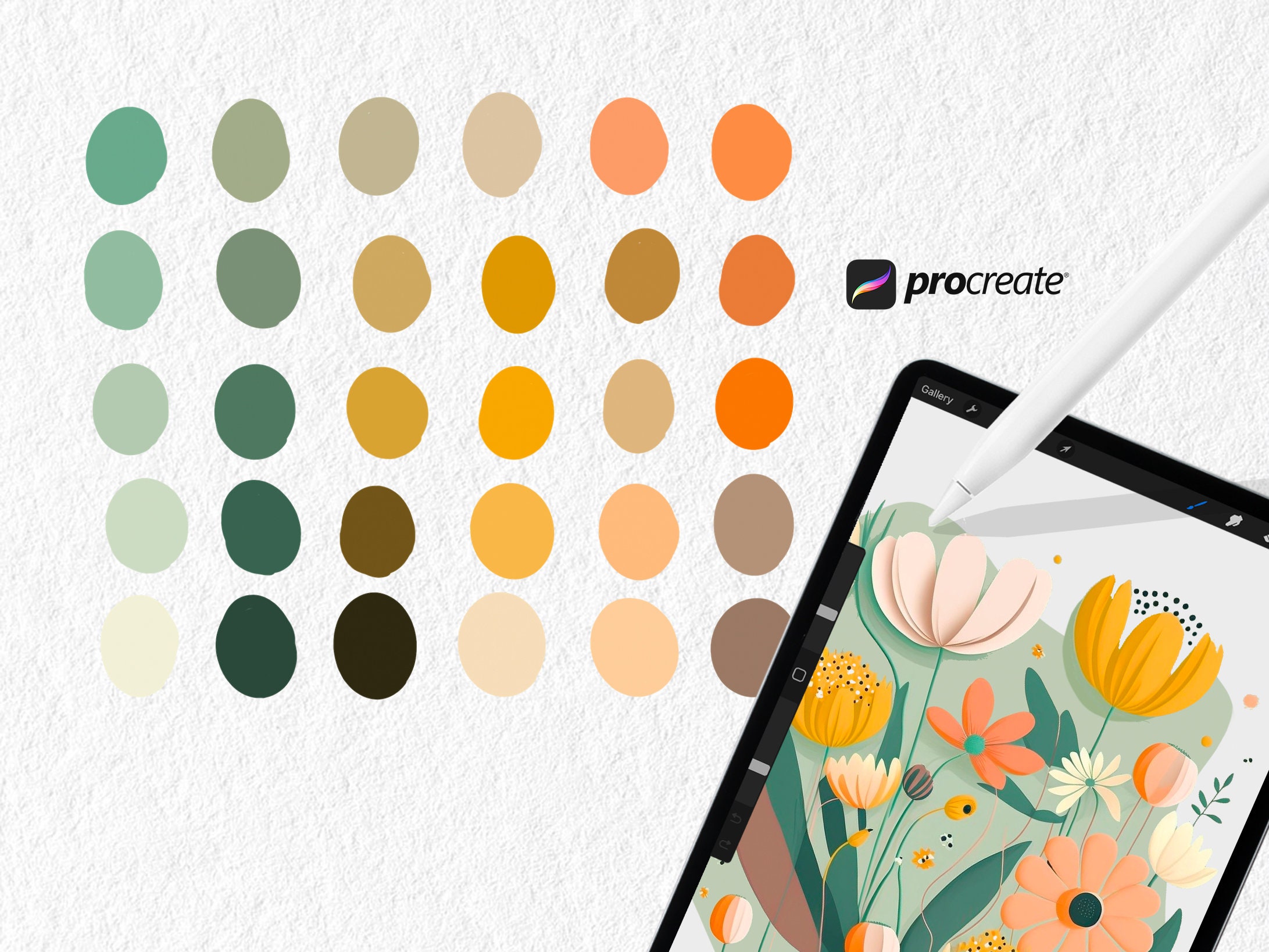 Procreate Color Palette Summer Season Color Scheme Branding Design ...