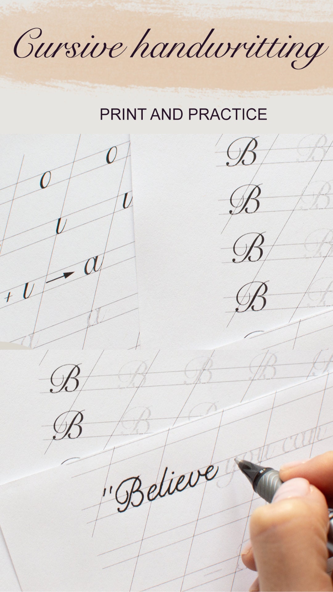 Handwriting Practice Page Handwriting Worksheet Traceable Workbook ...