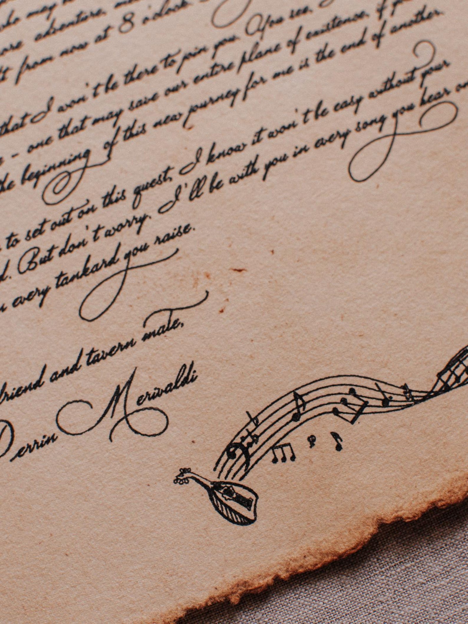 Handwritten Comfort Character Letter From Fictional Character Physical ...