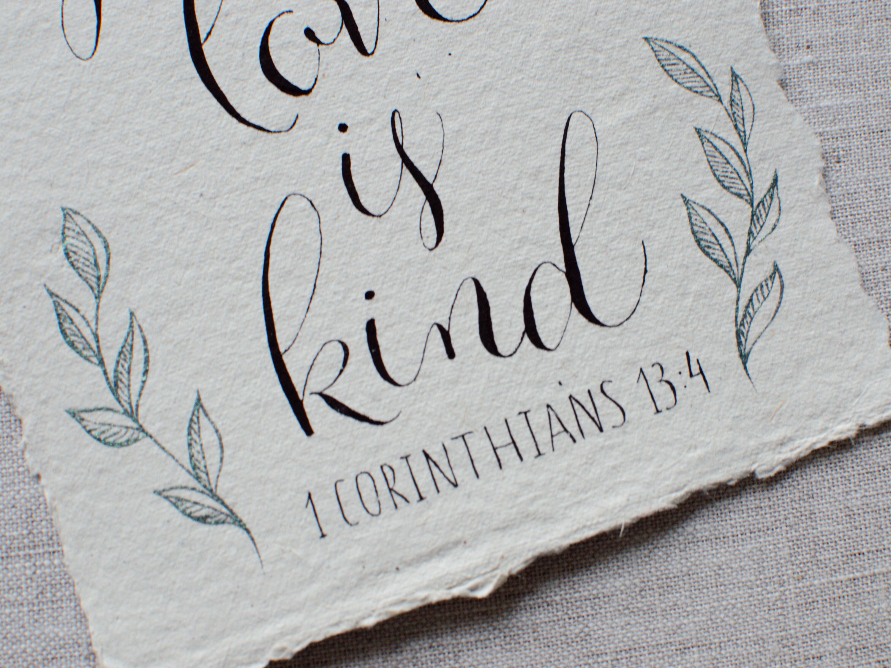 Custom Calligraphy Card Lettering Card Personalized - Etsy Canada