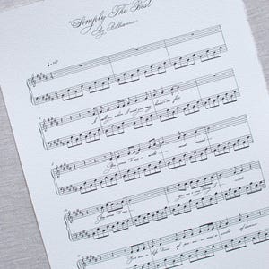 Calligraphy Sheet Music Custom Handwritten Sheet Music First Dance ...