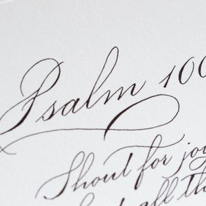 Psalm 100 Handwritten Bible Verse Wall Art Custom Christian Home Decor ...