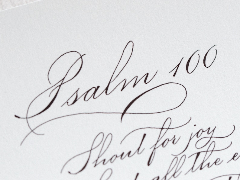 Psalm 100 Handwritten Bible Verse Wall Art Custom Christian - Etsy Canada