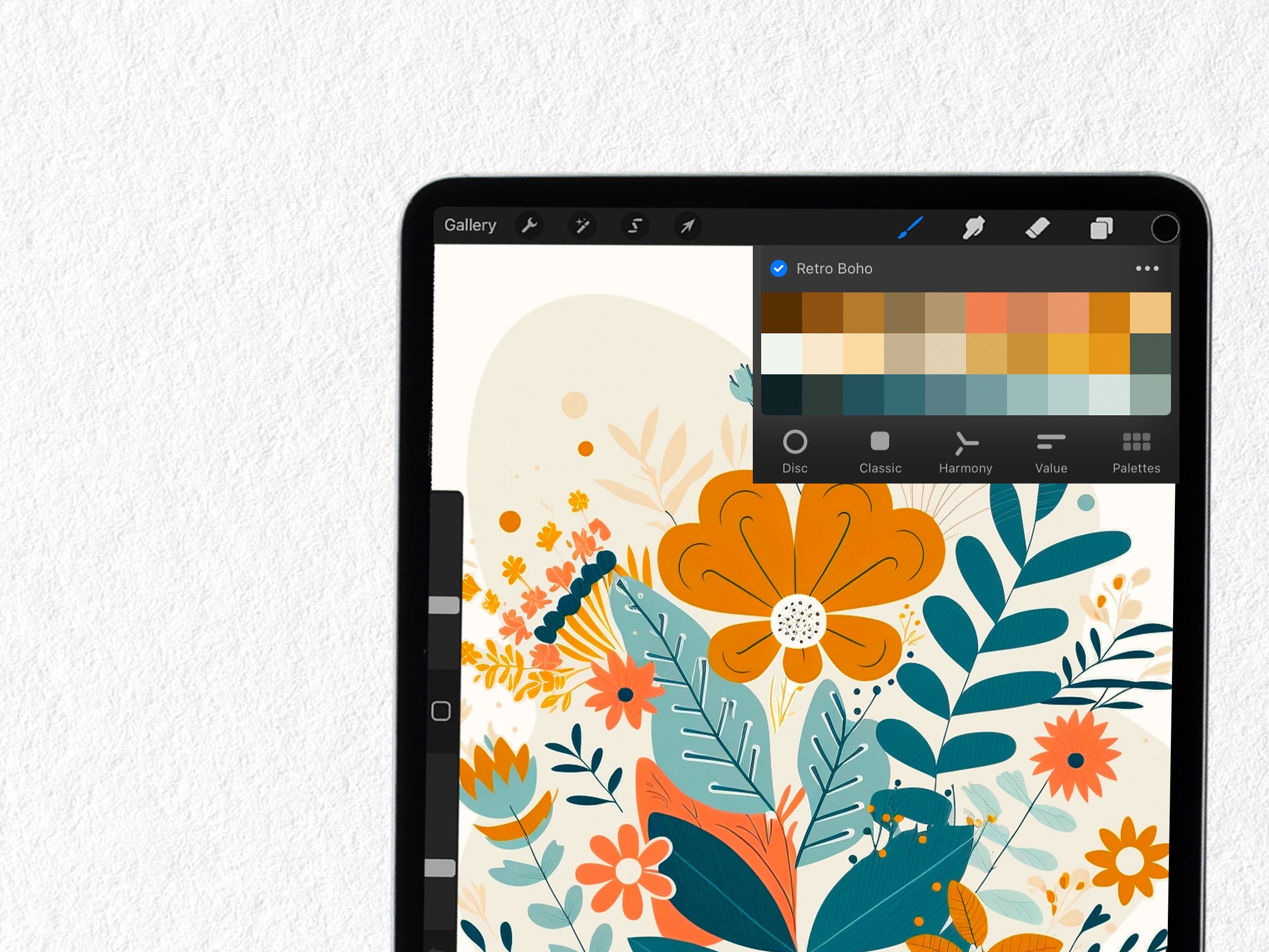 Procreate Color Palette Set Digital Art Palette Retro Boho Scheme ...