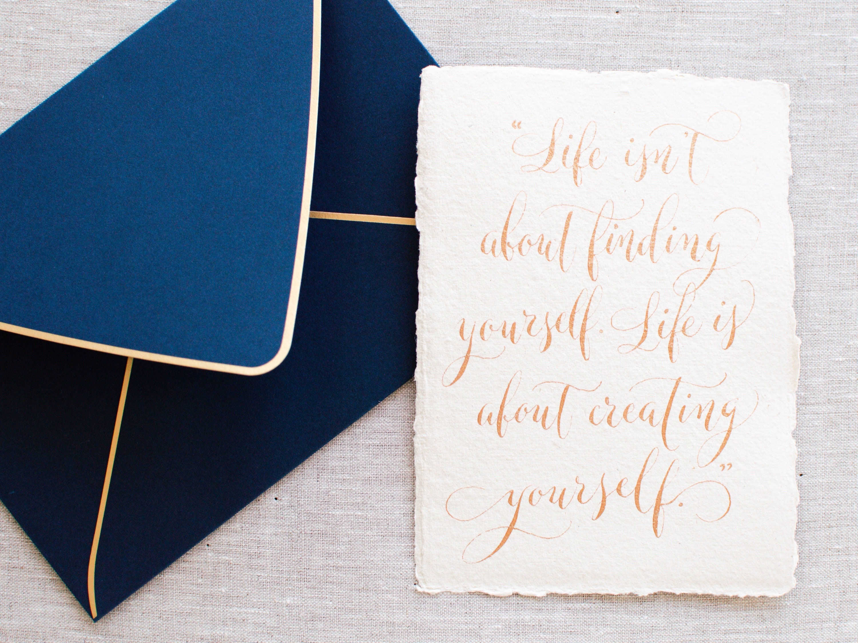 Custom Calligraphy Birthday Card Personalized Calligraphy Service ...