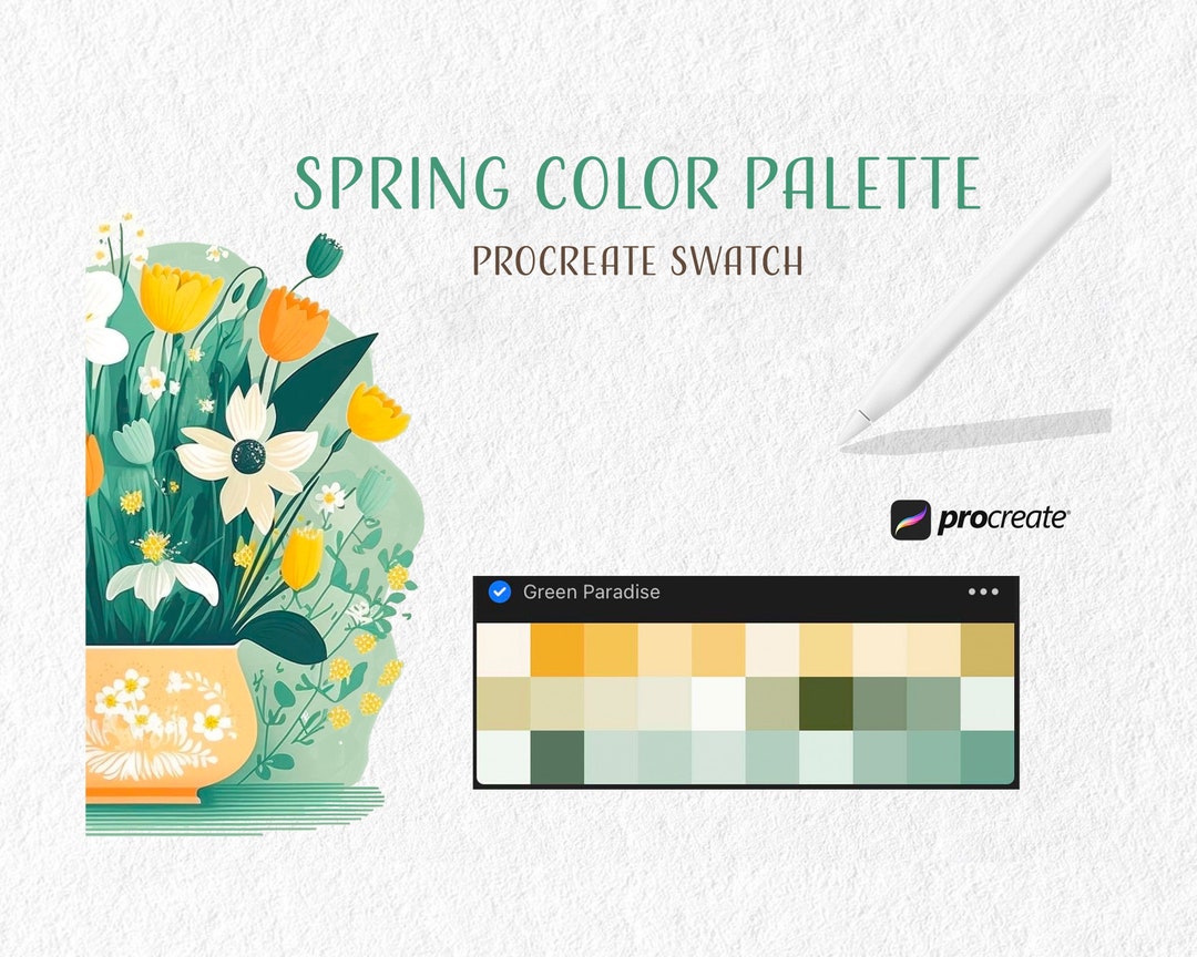 Procreate Color Palette Set Digital Art Spring Color Palette Scheme ...