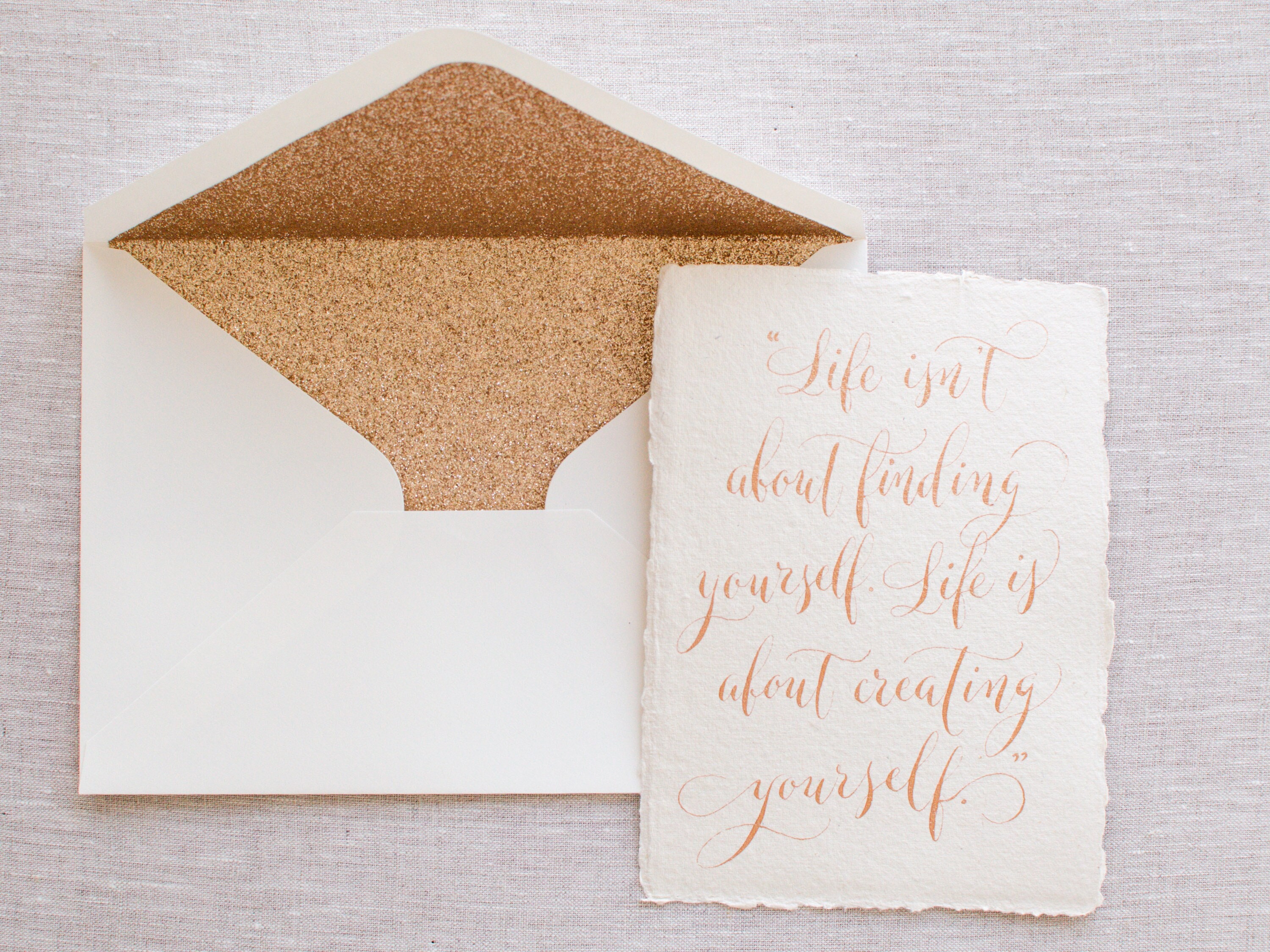 Custom Calligraphy Card Lettering Card Personalized - Etsy