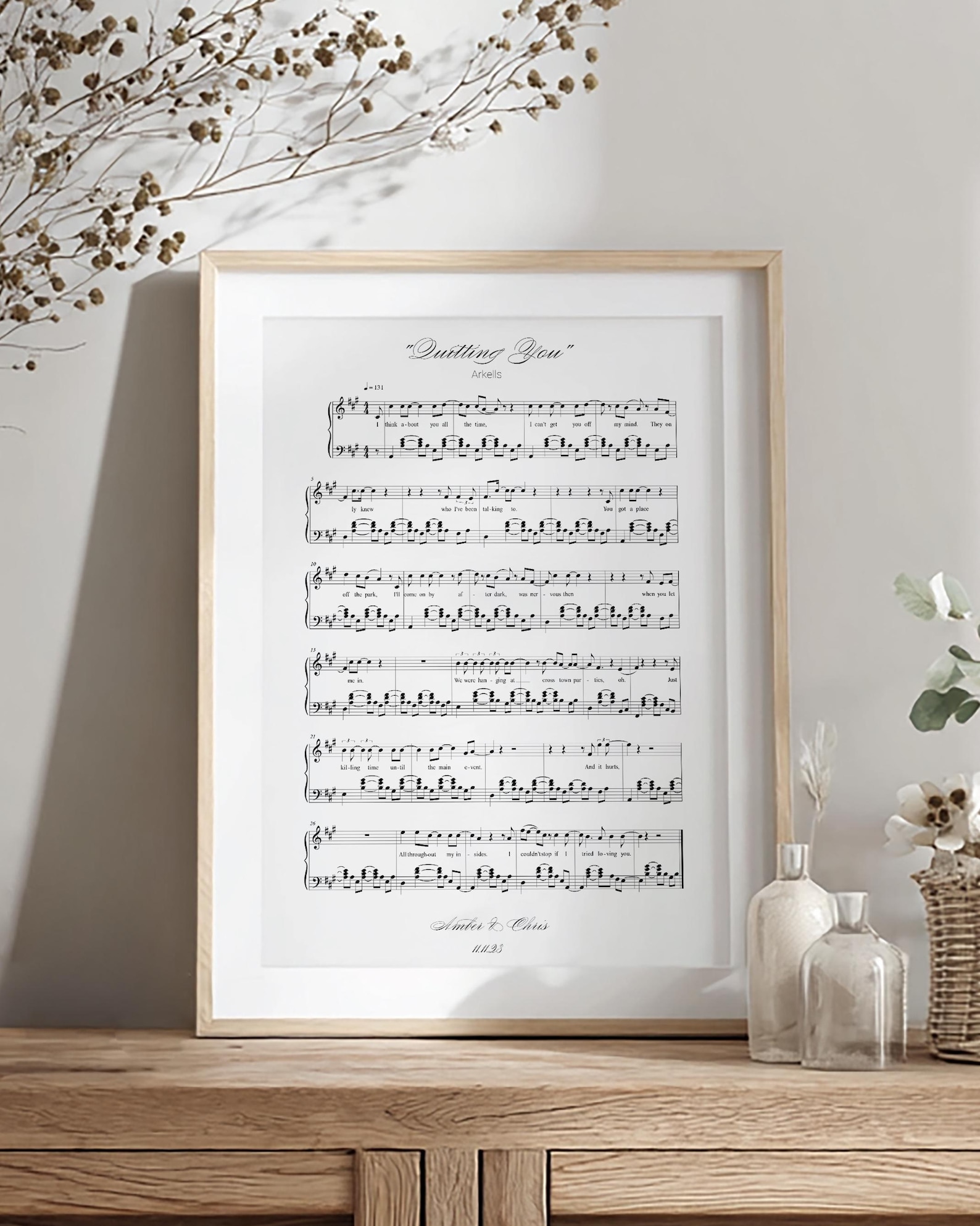 Framed Sheet Music Custom Sheet Music Wall Art Print Song Sheet ...
