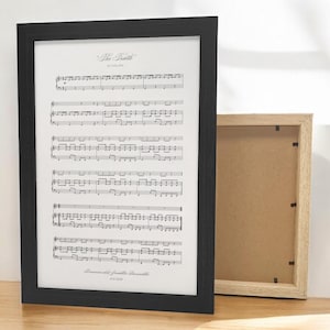 Framed Sheet Music Custom Sheet Music Wall Art Print Song Sheet ...