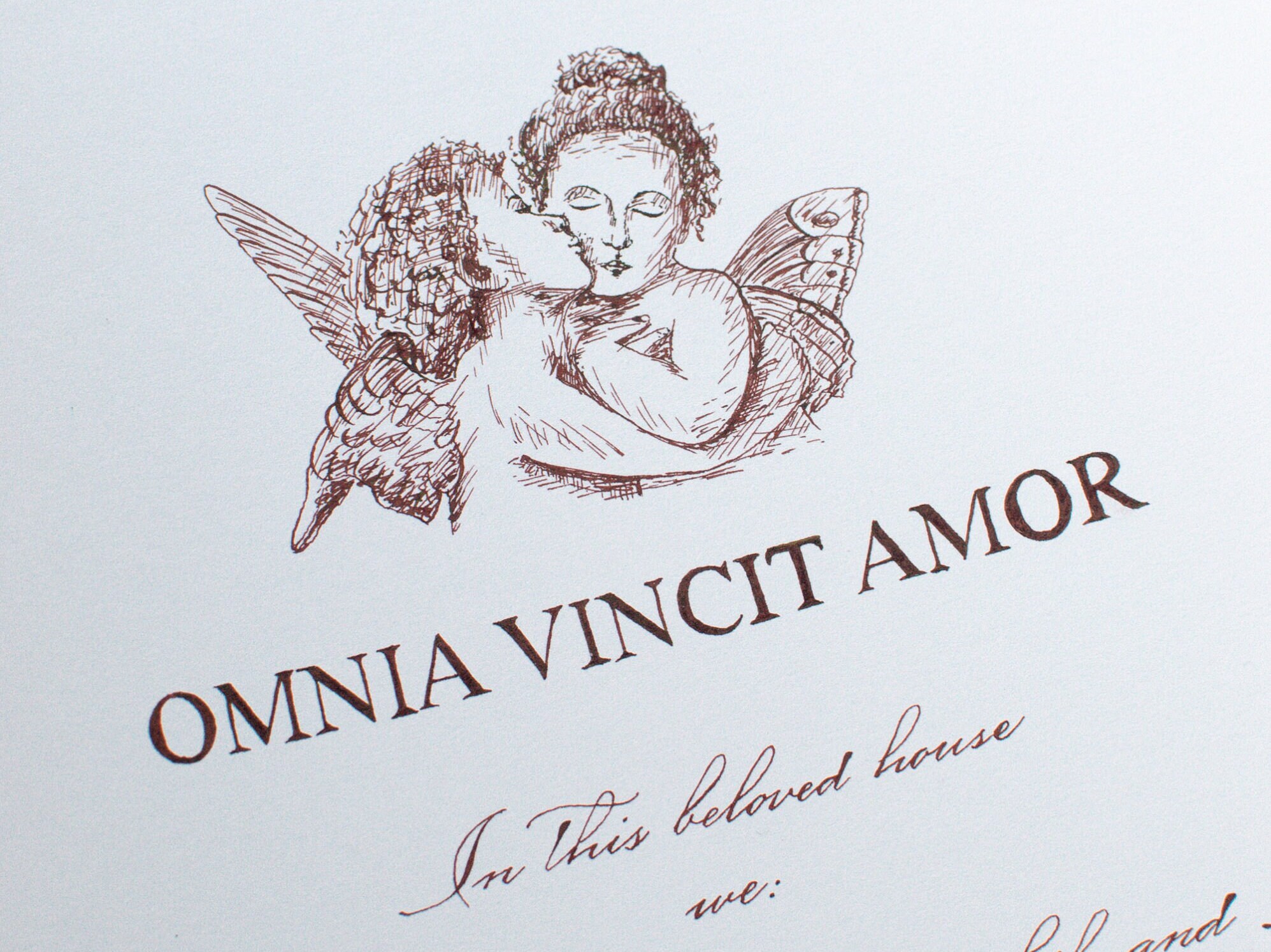 Custom Calligraphy Service Family Mission Statement Family Value Board ...