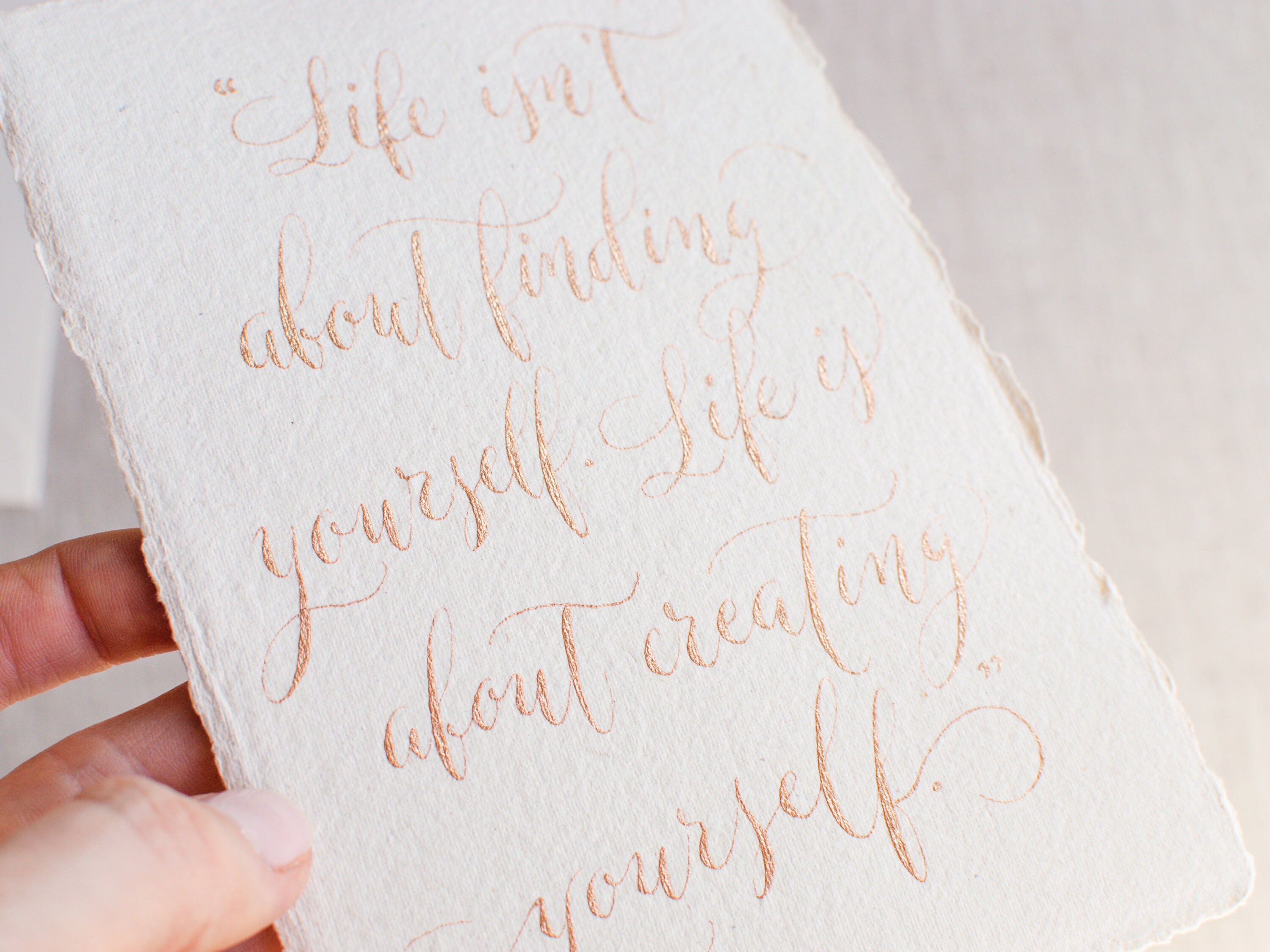 Custom Calligraphy Card Lettering Card Personalized - Etsy Canada