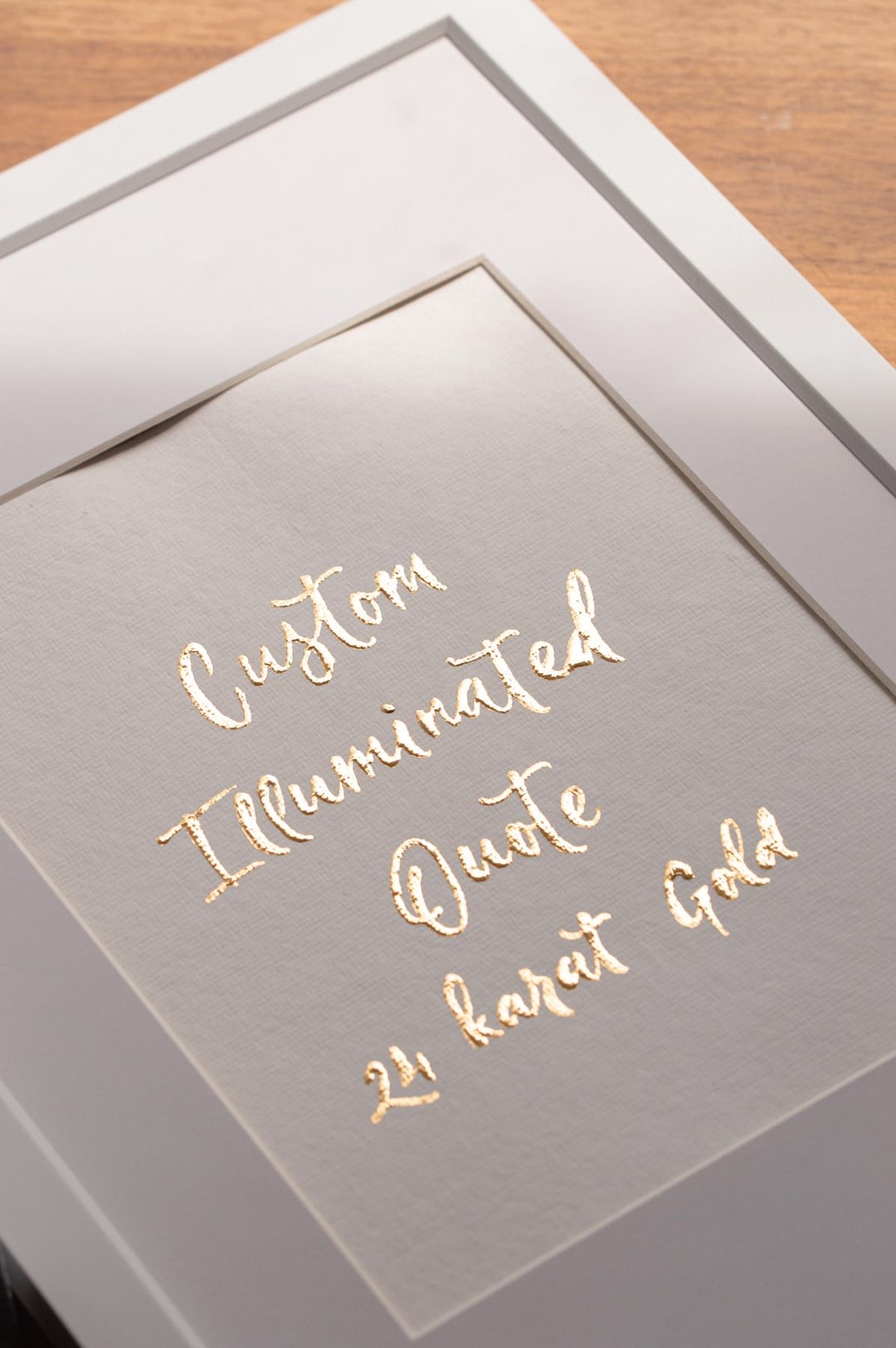 Custom 24 Karat Gold Illuminated Quote Medieval Calligraphy Service ...