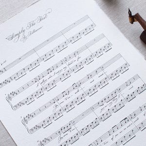 Calligraphy Sheet Music Custom Handwritten Sheet Music First Dance ...