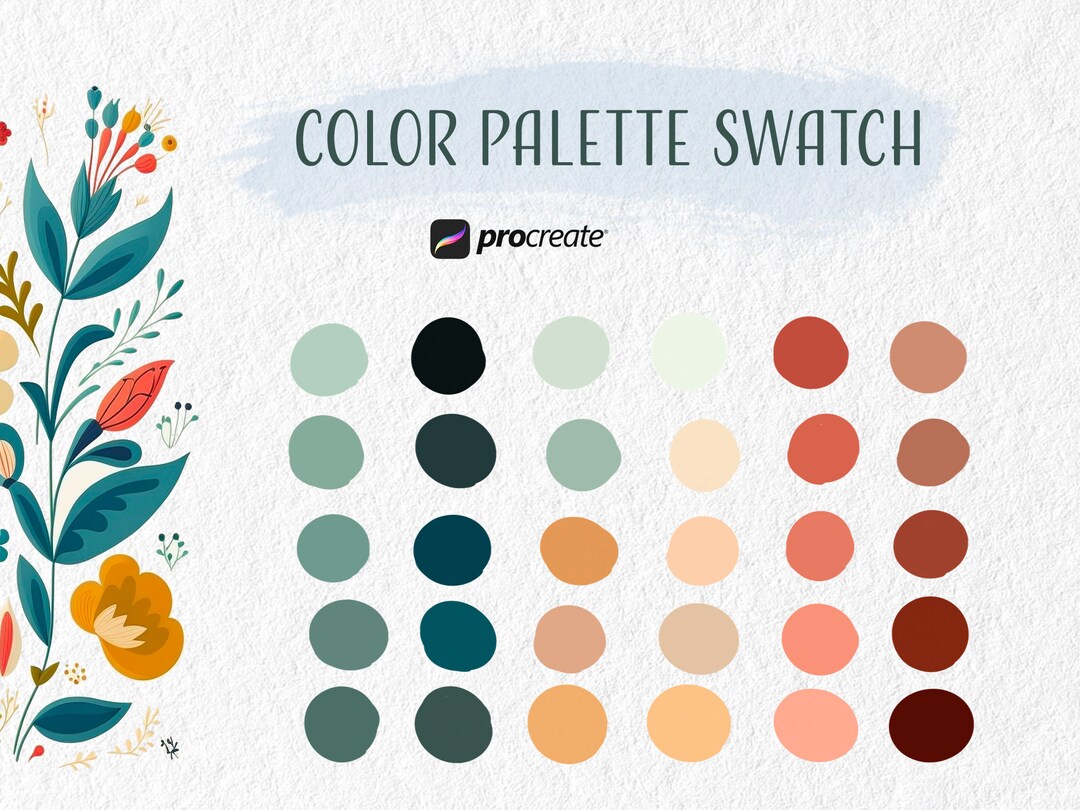Procreate Gradient Swatch Procreate Color Palette Set Digital Etsy