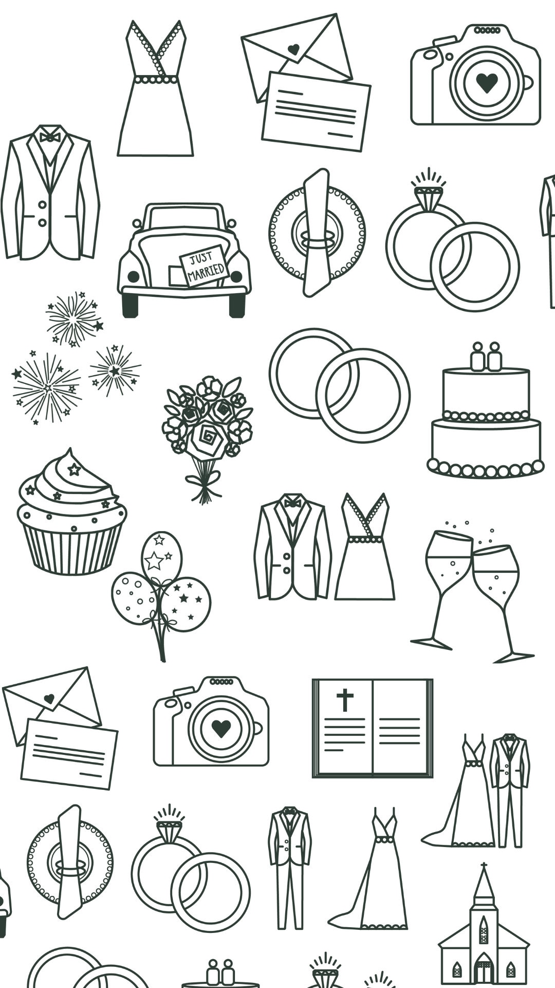 Wedding Icon SVG Wedding Clipart Wedding Timeline Icon Wedding Symbol ...