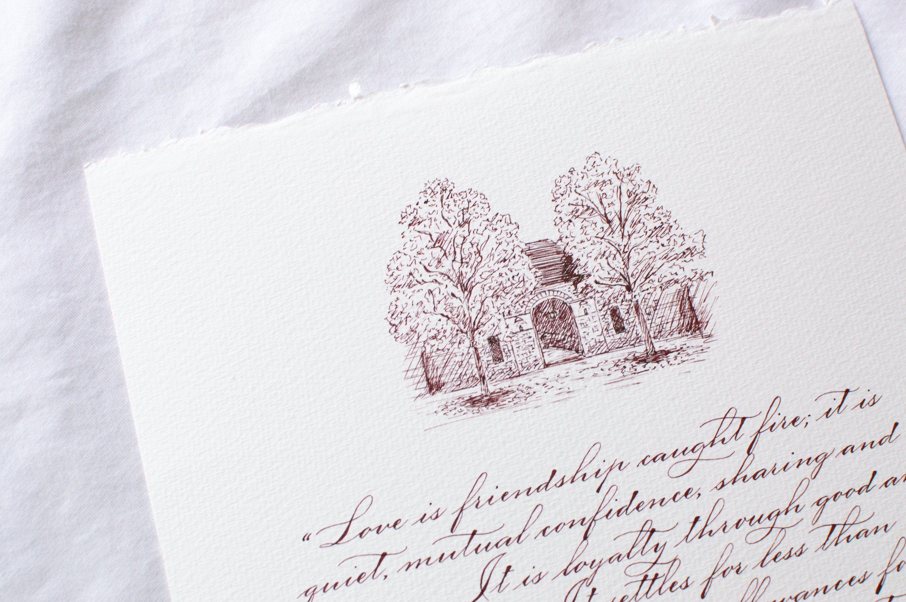 Custom Calligraphy Service Custom Handwritten Letter Antique Sketch ...