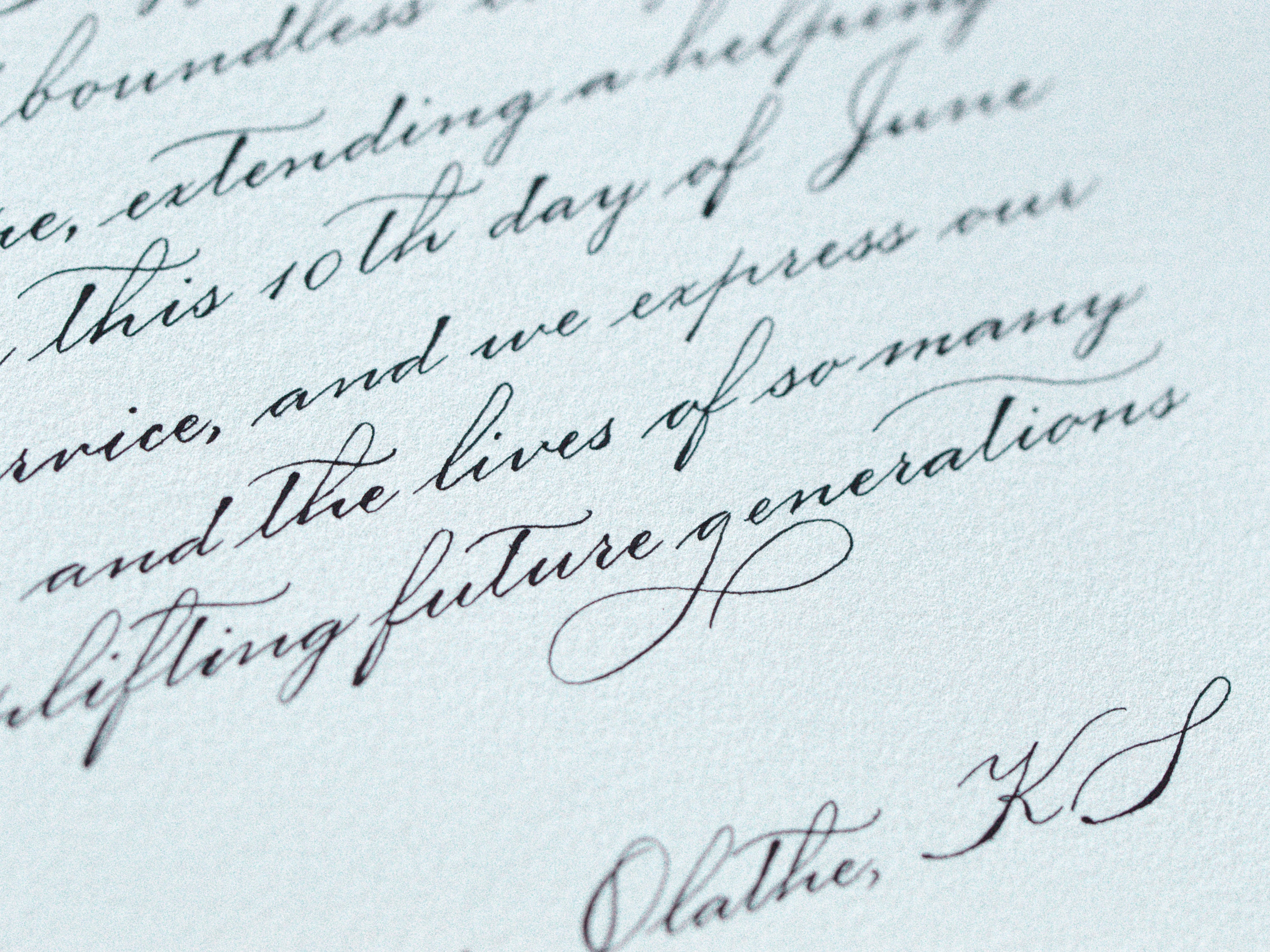 Custom Calligraphy Service Handwritten Historical Document Personal ...