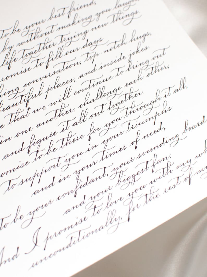 Custom Calligraphy Poster Handwritten Calligraphy Service - Etsy