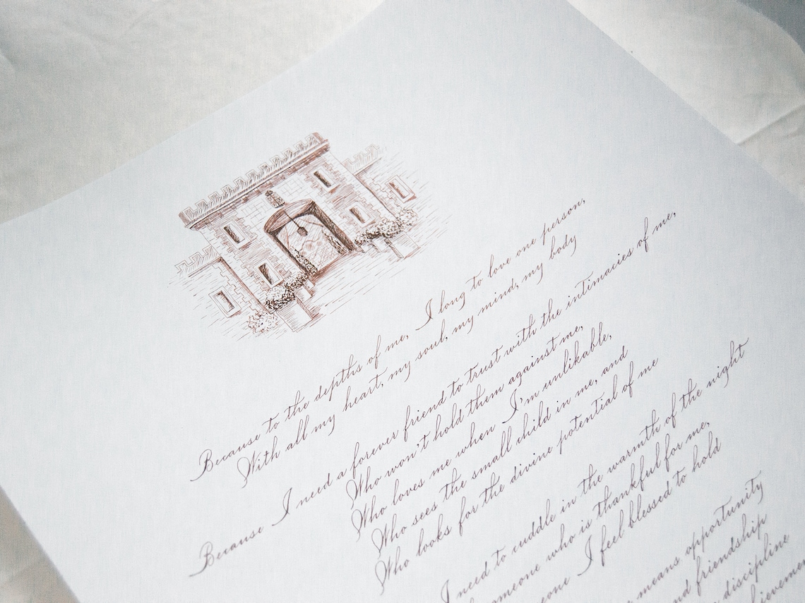 Custom Calligraphy Poster Handwritten Letter Personalized Calligraphy ...